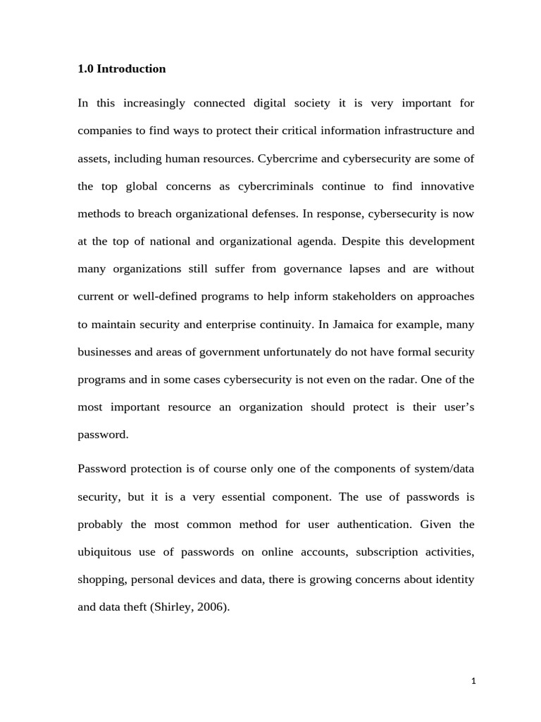 Cybersecurity Policy Framework For Password Management | PDF | Password | Security