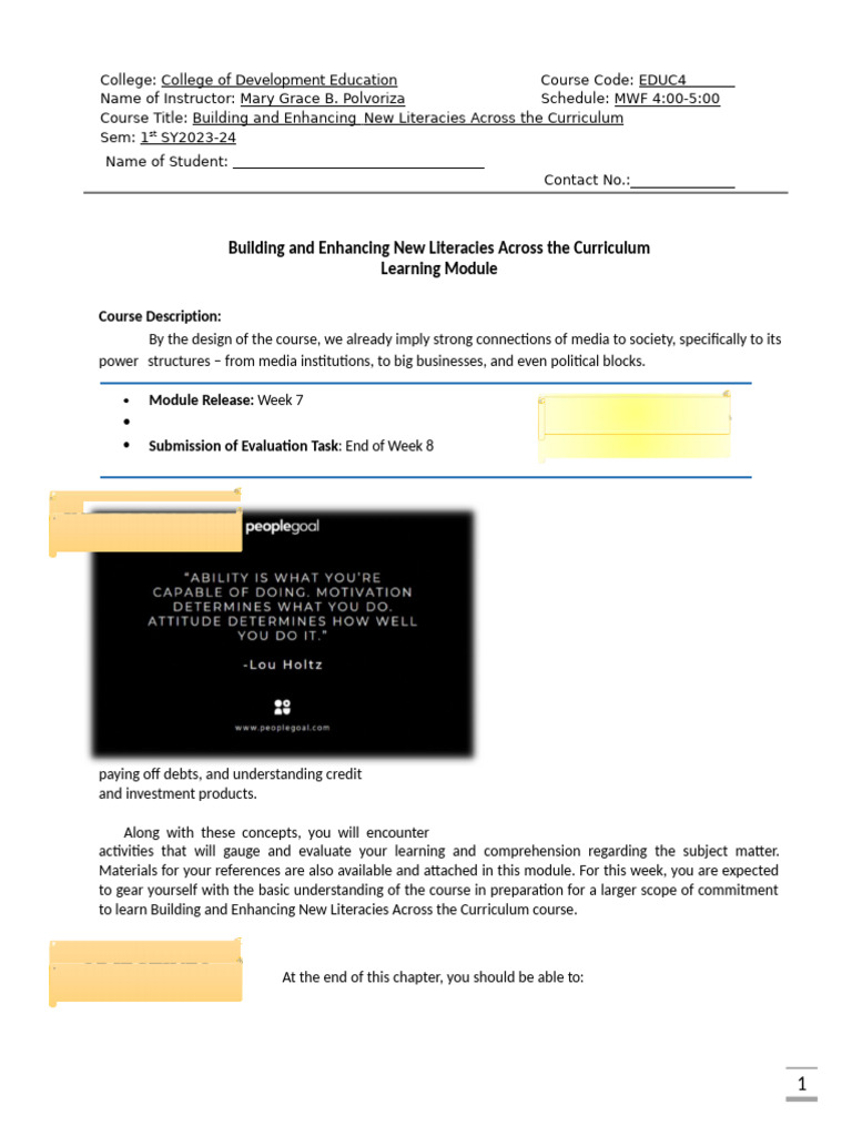 Financial Literacy Module Overview | PDF | Interest | Financial Literacy