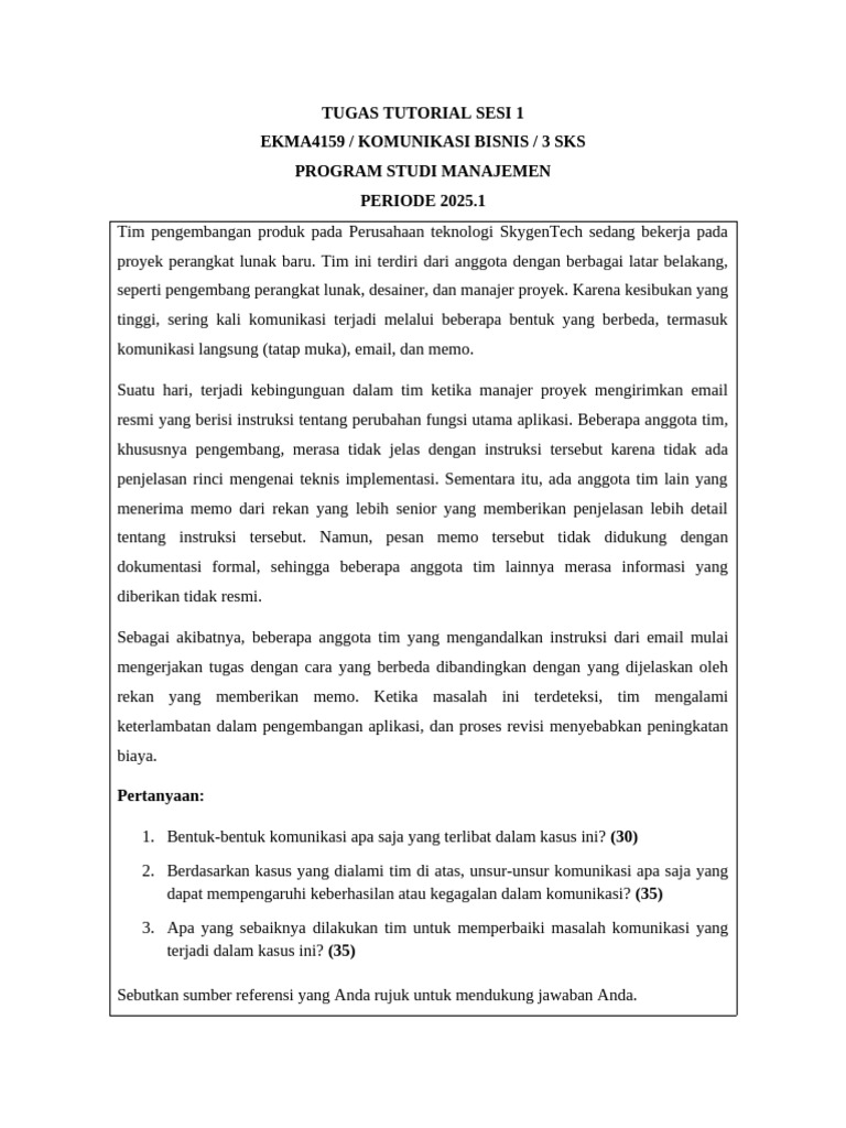 Tugas 1 Ekma 4159 | PDF