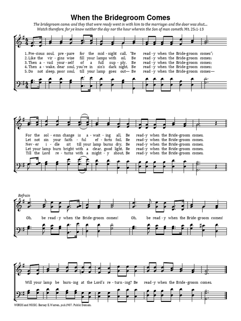 When The Bridegroom Comes | PDF