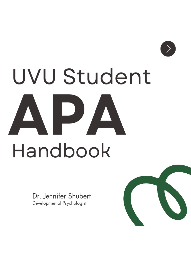 UVU APA Student Handbook | PDF | Apa Style | Digital Object Identifier