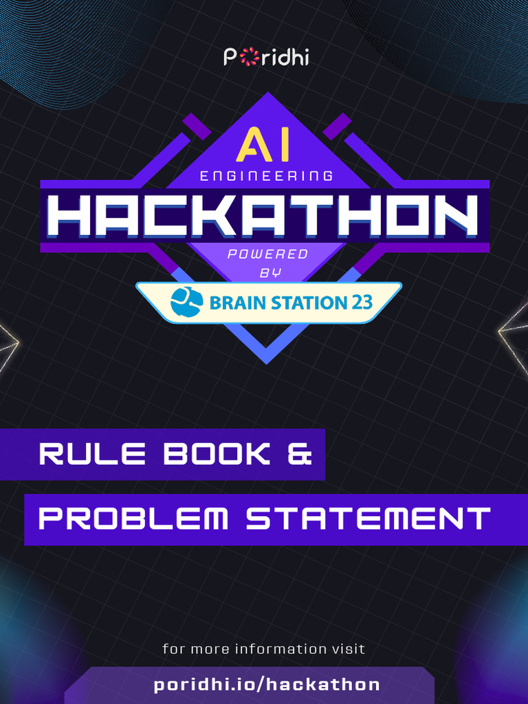 Rulebook and Problem Statement For Hackathon 2025 | PDF | Artificial Intelligence | Intelligence ...