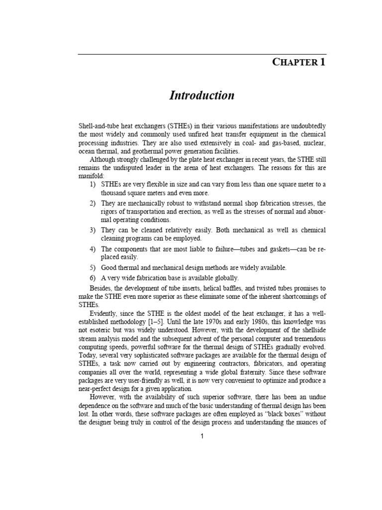 chapter-1-introduction-STHE DESIGN | PDF | Heat Exchanger | Boiling