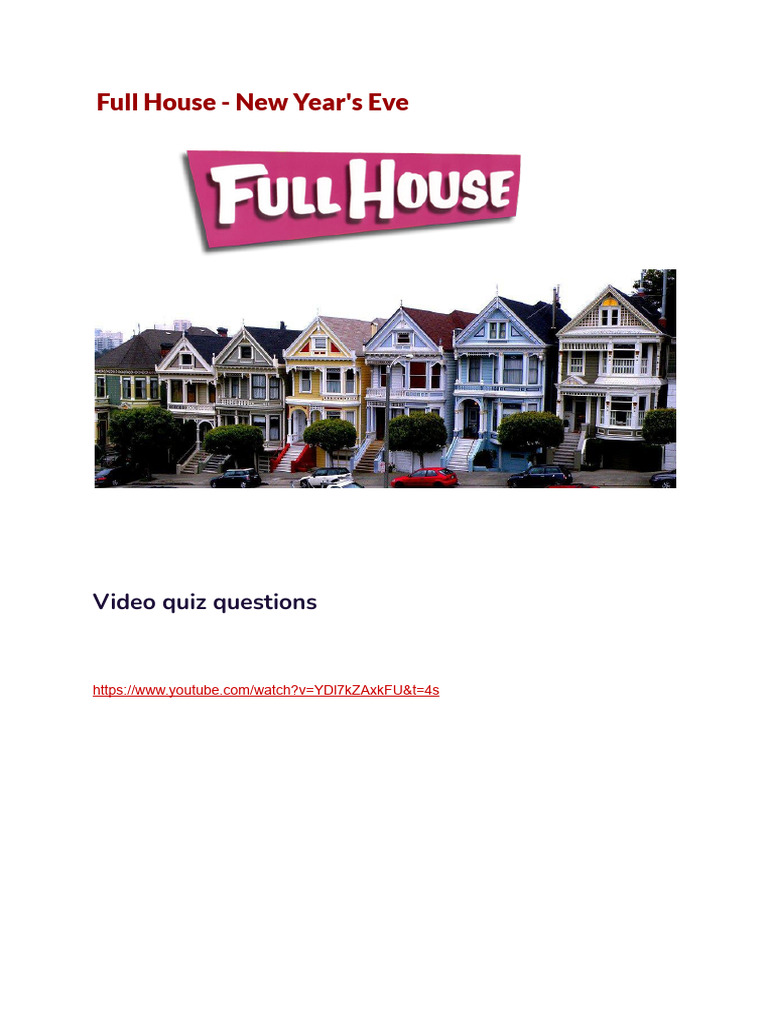 Full House - New Year's Eve | PDF