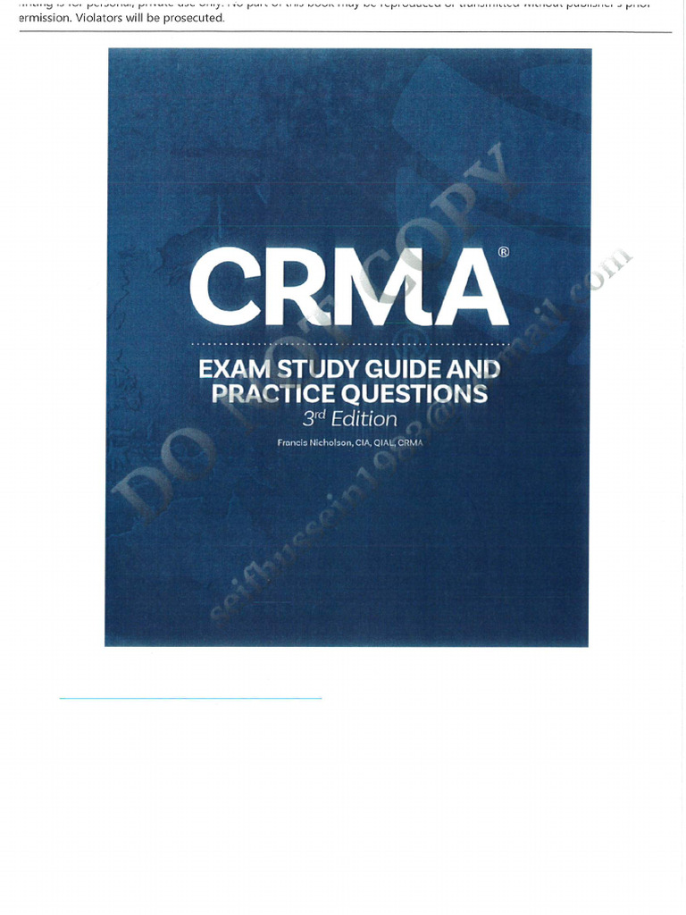 Crma 3rd Edition Exam Study Guide | PDF