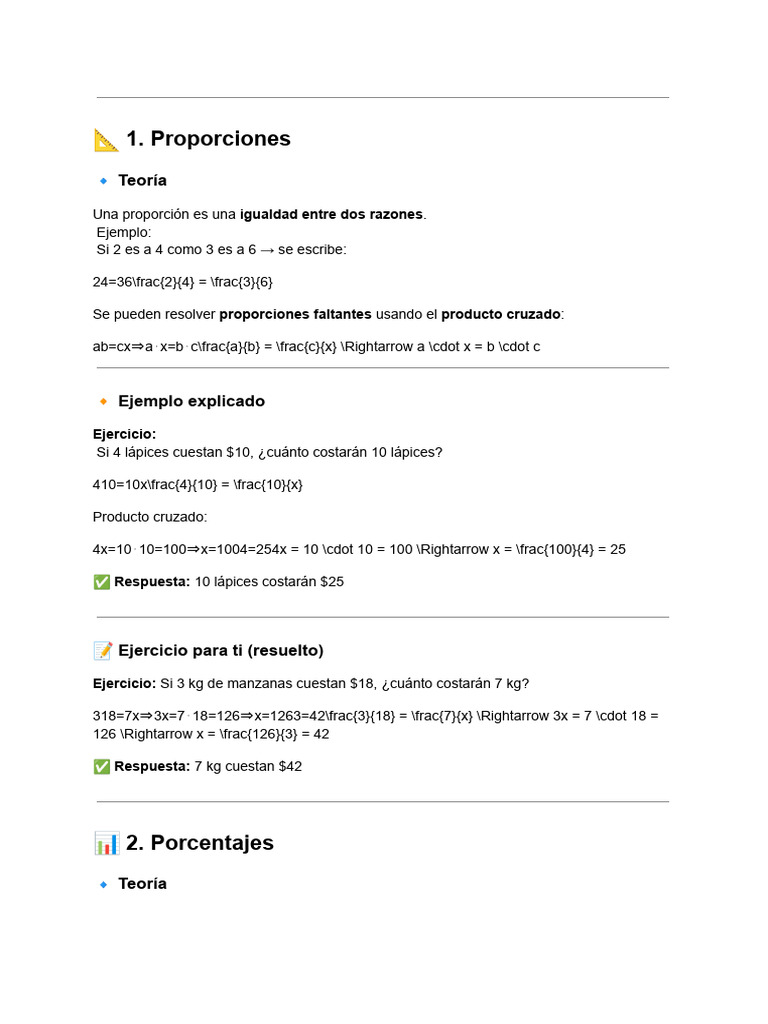 Mate Repaso | PDF | Porcentaje | Zona