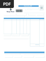 Kenya Power Utility Bill Template | PDF