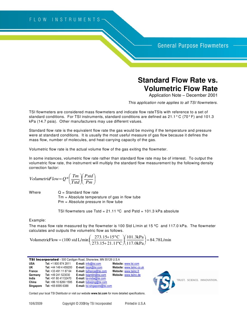 Standard vs. Volumetric Flow Rates | PDF | Business