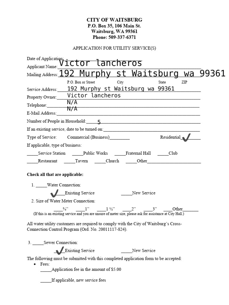 Utility Services Application | PDF