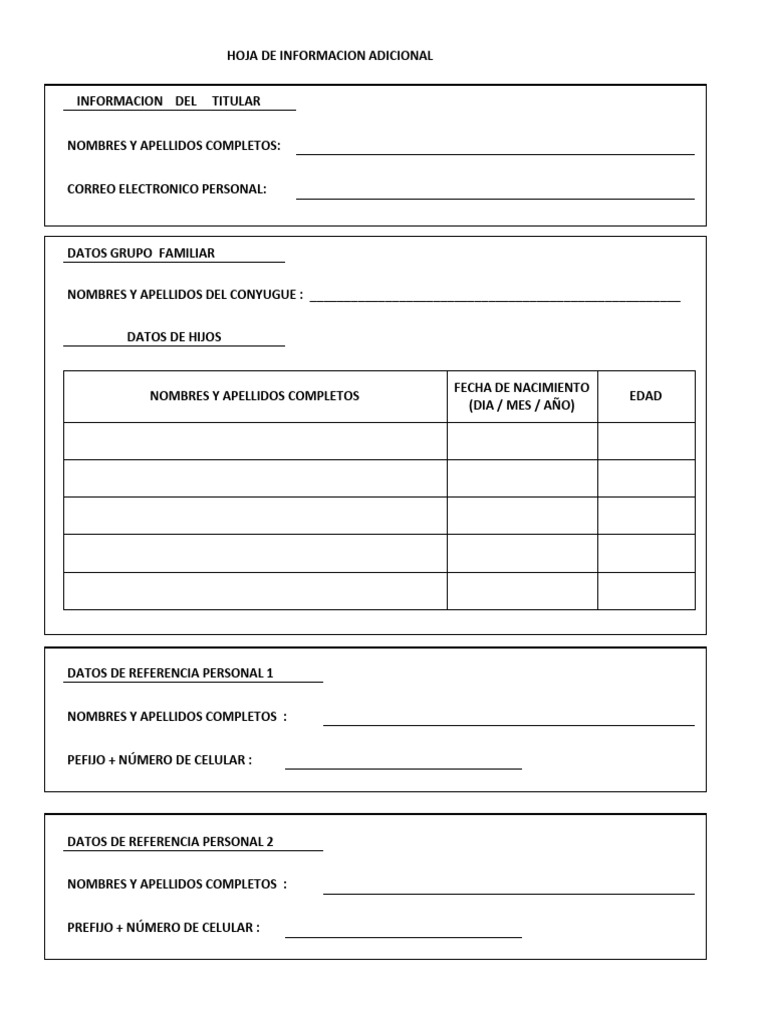 Formato de Referencias Personales | PDF