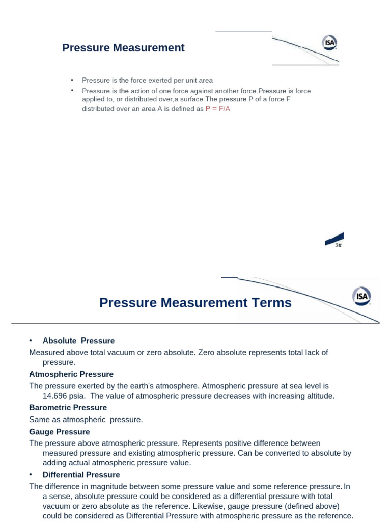 Understanding Pressure Measurement Techniques | PDF | Pressure ...