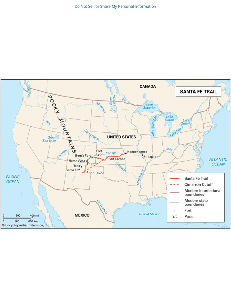 Santa Fe Trail - Map, Definition, History, & Facts - Britannica | PDF