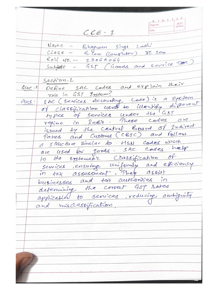 GST CCE 1 and CCE 3 | PDF