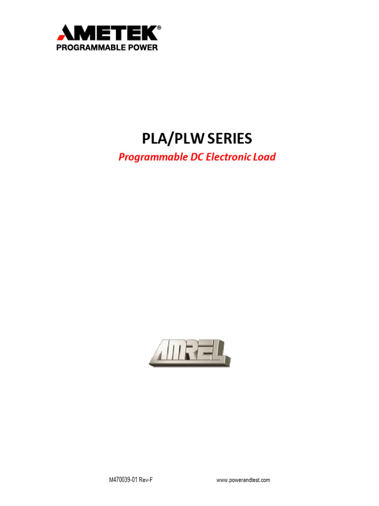 Ametek Load Bank Manual | PDF | Power Supply | Electricity