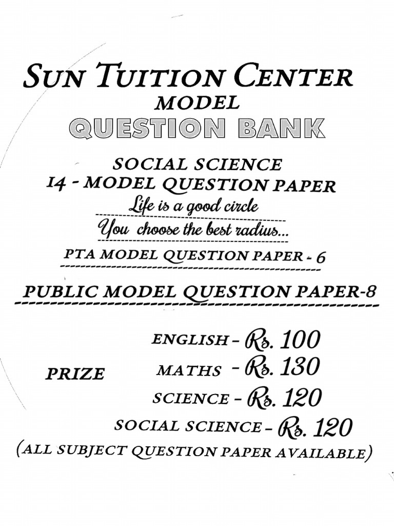10th Social Science PTA Question Bank and Model Questions With Answer ...