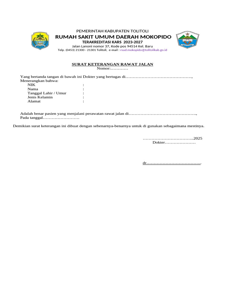 Surat Rawat Jalan & Inap | PDF