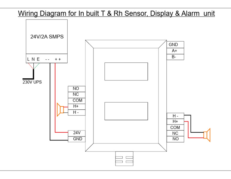 Wiring Diagram For Internal T & RH Display Unit | PDF