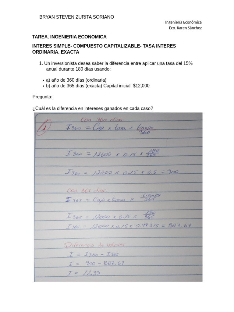 Ing Eco | PDF | Interés | Economias