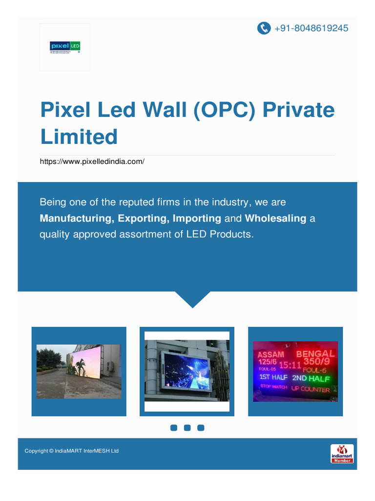 Pixel Led Wall Opc Private Limited | PDF | Consumer Electronics | Video