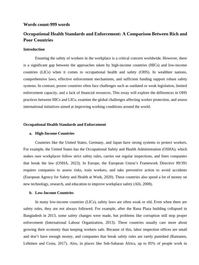 Occupational Health Standards and Enforcement | PDF | Occupational ...