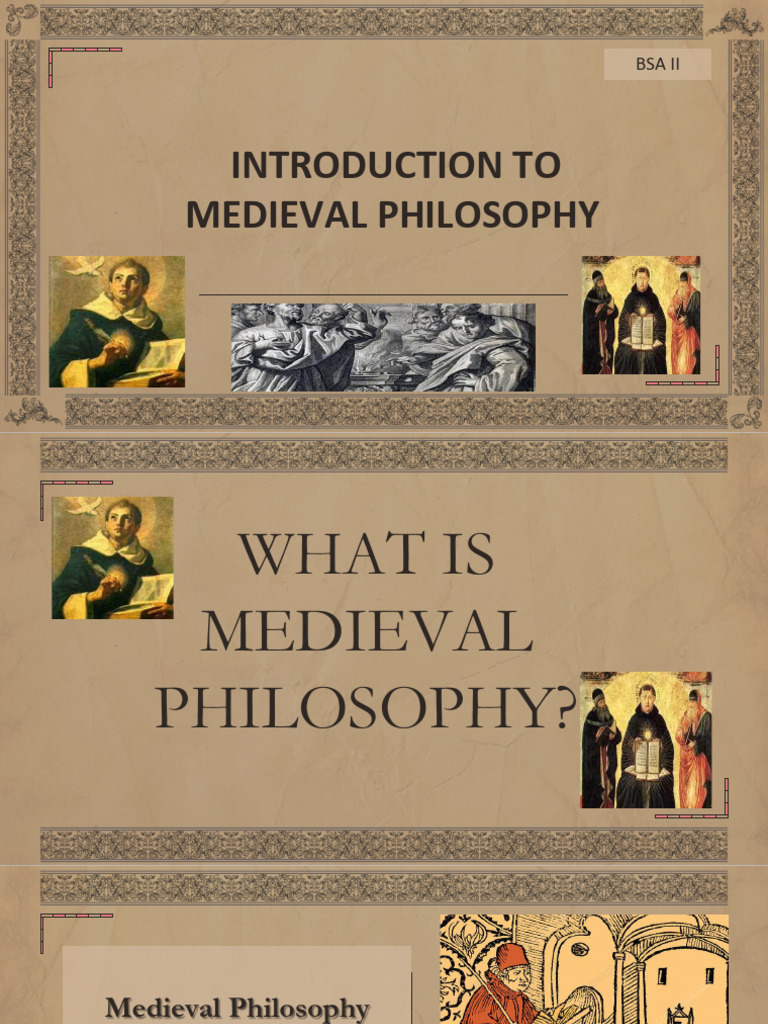 Intro To Medieval Philosophy | PDF | Faith | Augustine Of Hippo