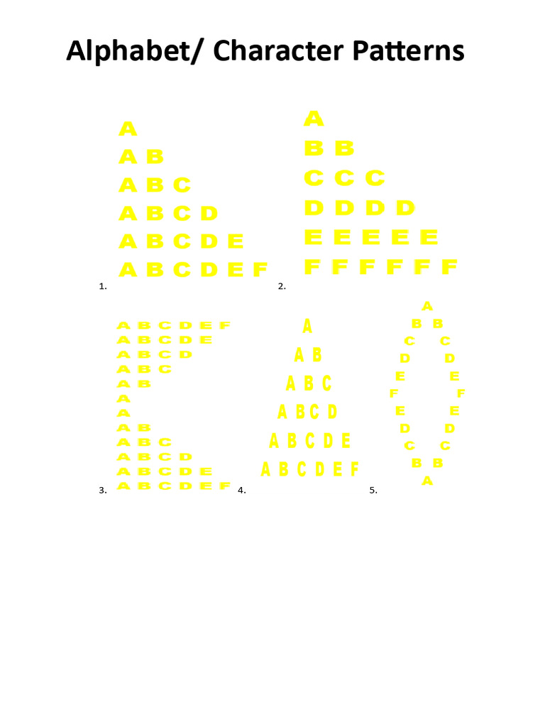 alphabet pattern | PDF
