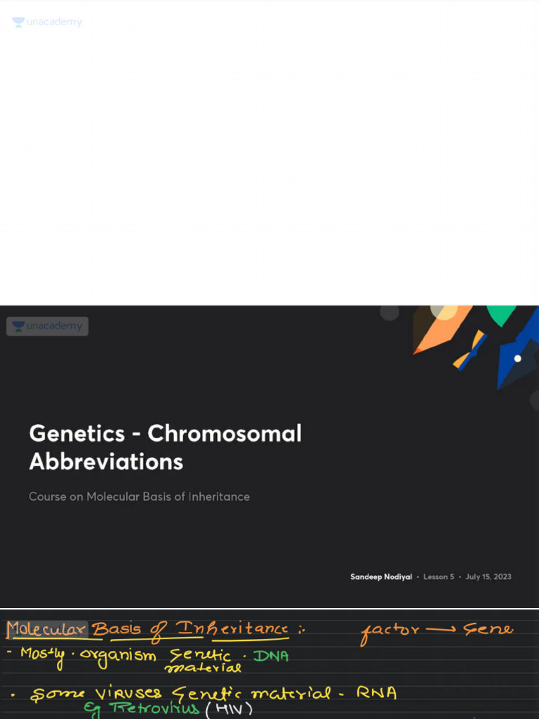 Genetics Chromosomal Abbreviations With Anno | PDF