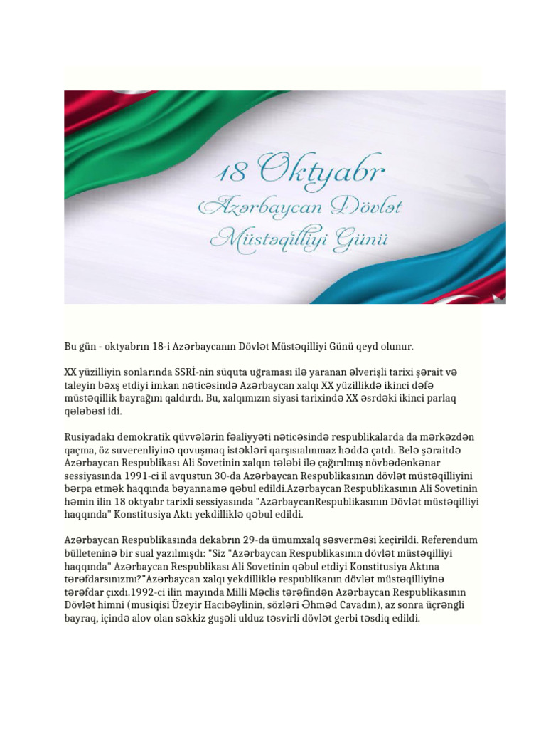 18 Oktyabr | PDF