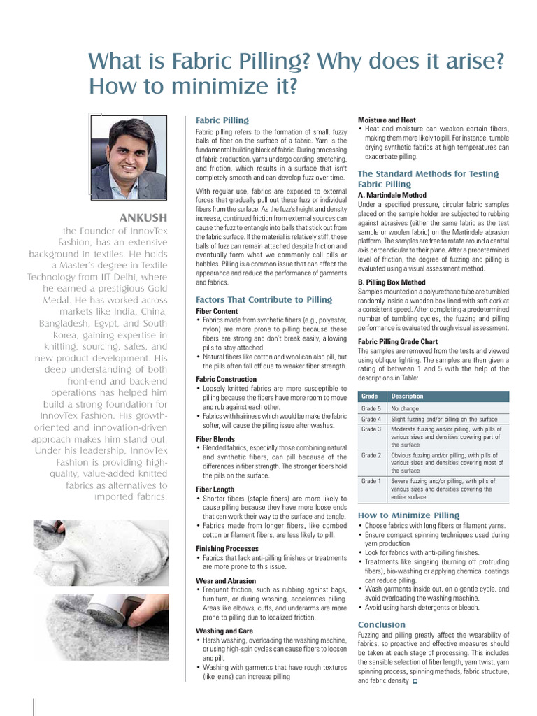Apparel View Magazine - Fabric Pilling | PDF | Textiles | Yarn