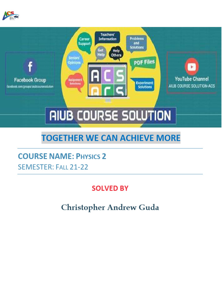Physics2 HandNote Chapter (1-8) MidTerm Spring21-22 | PDF