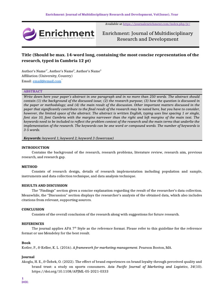 Template Enrichment 2025 | PDF | Data | Science