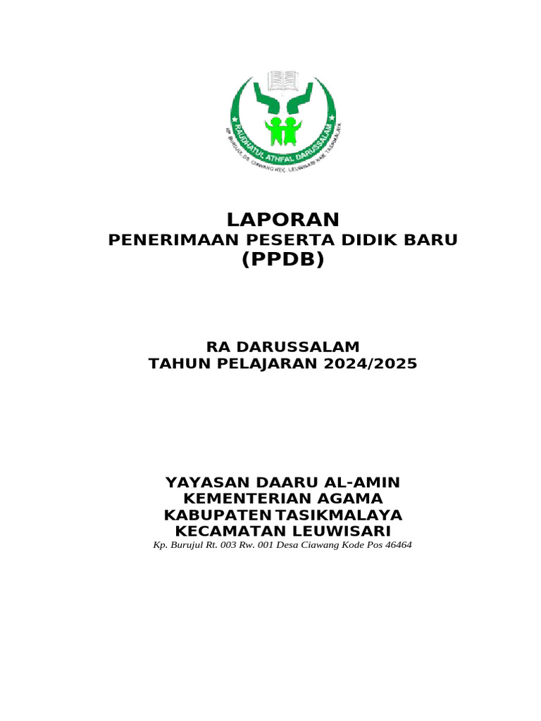 Laporan PPDB | PDF