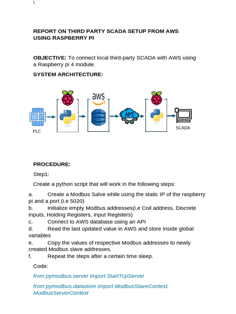 Report On Scada From Aws | PDF | Json | Information Technology
