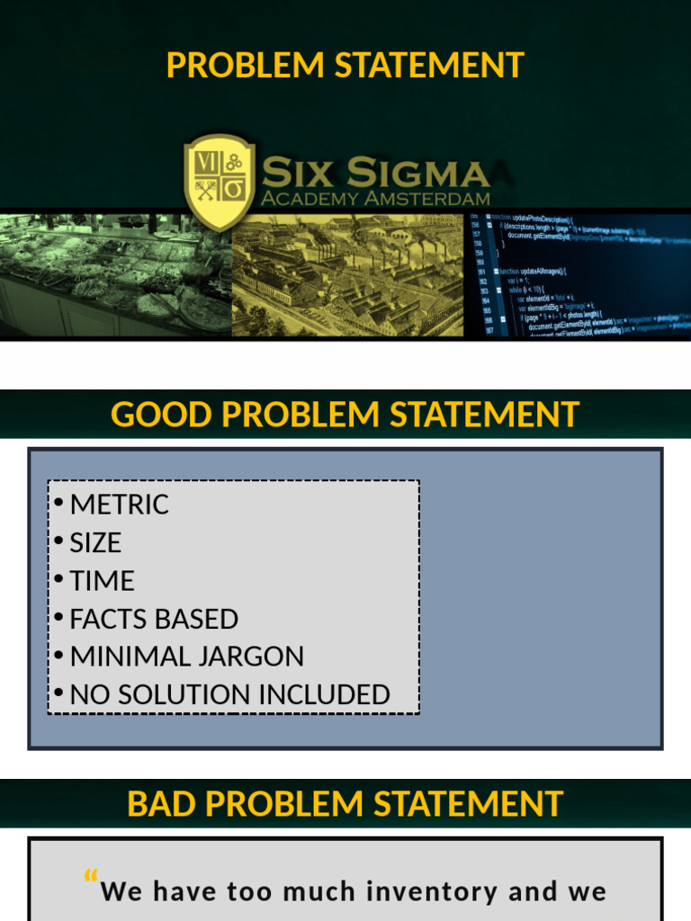 Effective Problem Statement Guidelines | PDF