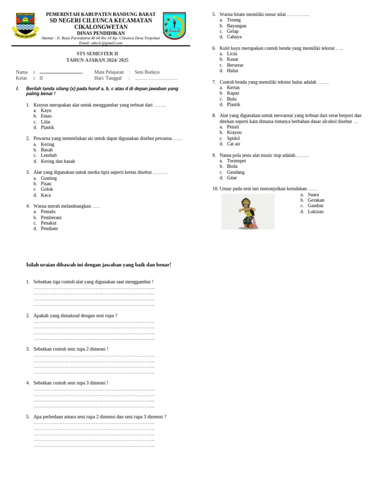 STS Kls 2 Seni Rupa | PDF