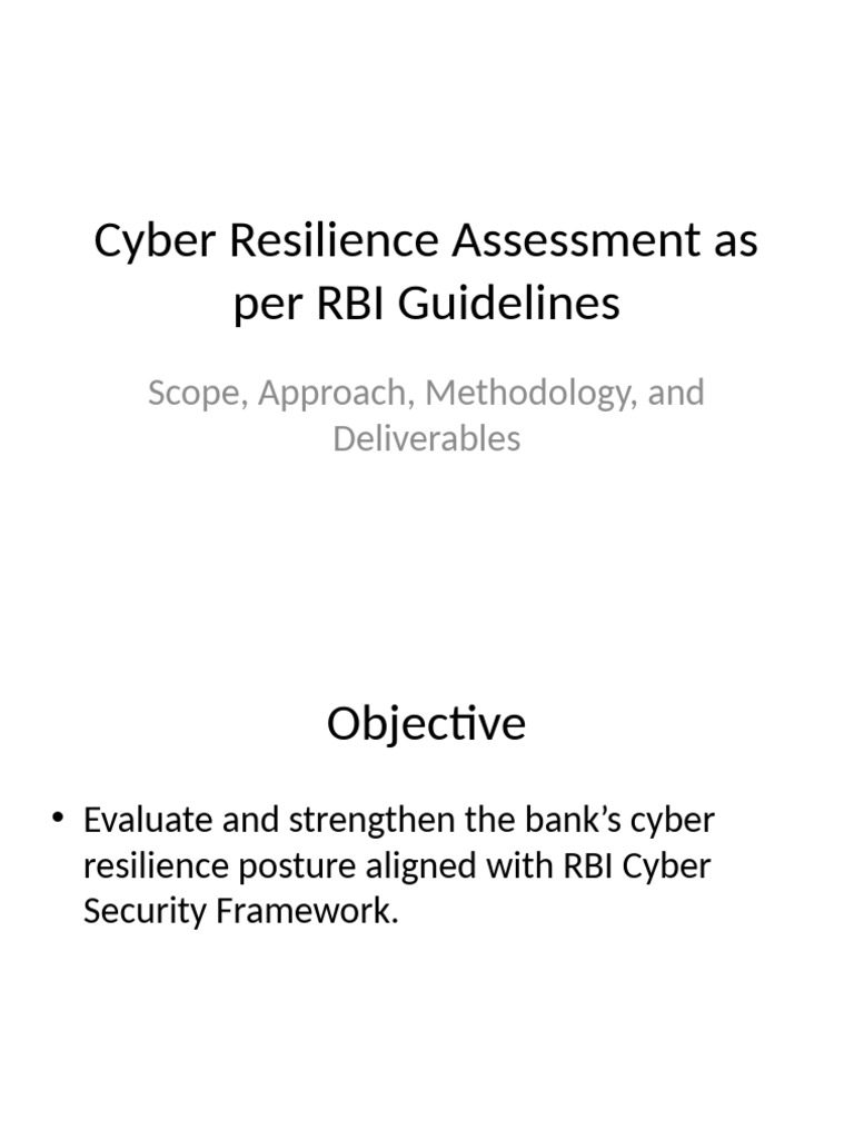 RBI Cyber Resilience Presentation | PDF