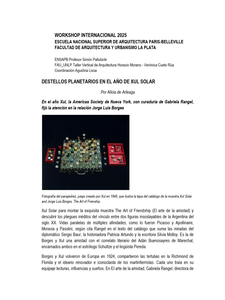 2025 XUL SOLAR para Workshop | PDF