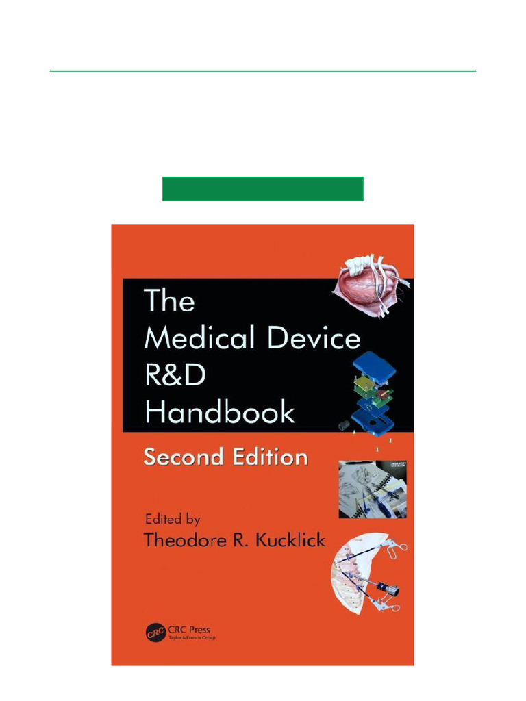 The Medical Device R&D Handbook 2nd Edition Full Book Download | PDF ...