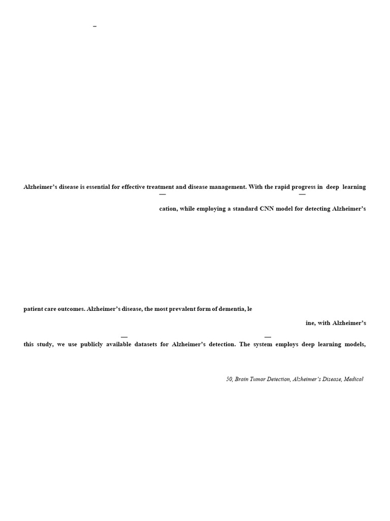 Alzheimers And Brain Tumor Detection Using Deep Learning Pdf Deep Learning Machine Learning