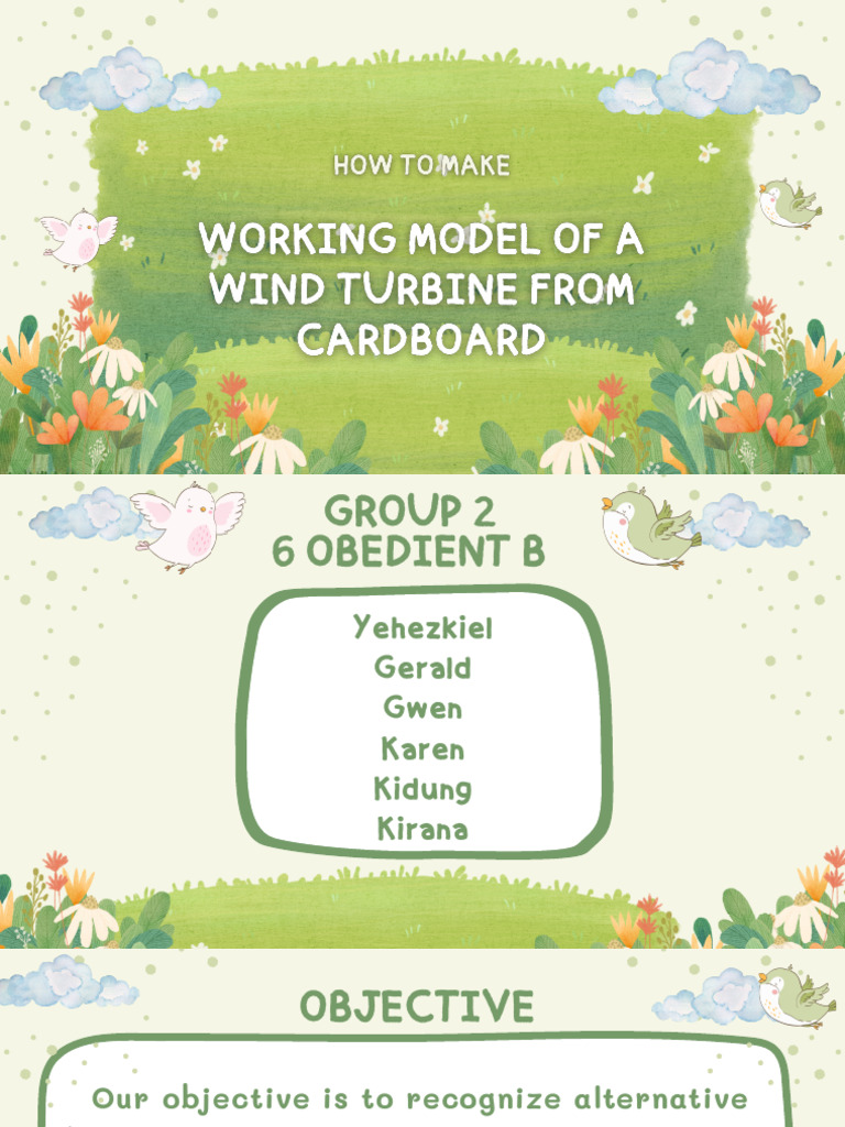 How To Make Work Ing Model of A Wind Turbine From Cardboard | PDF