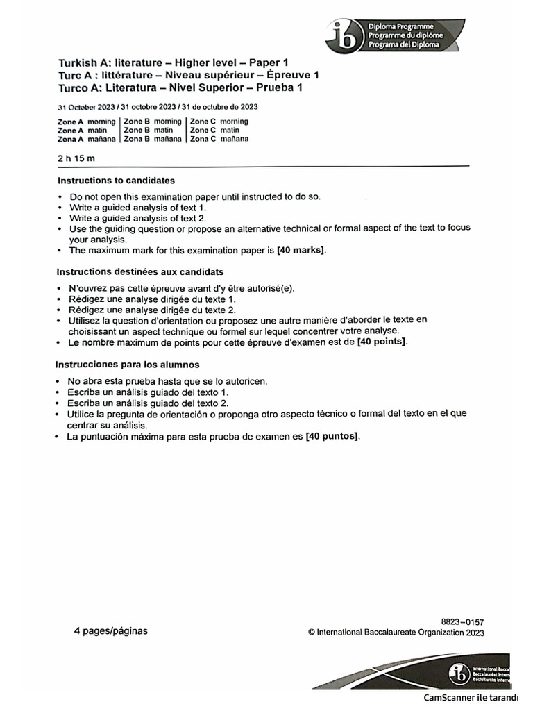 2023 KasÄ M Paper1 | PDF