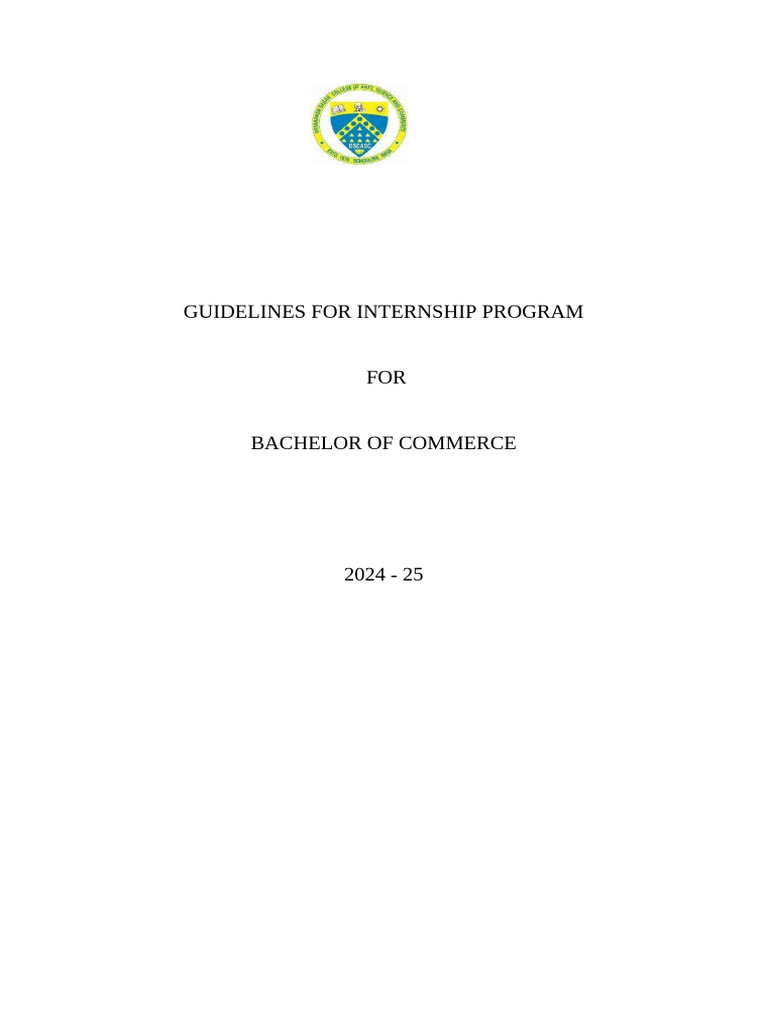 Guidelines For Internship Program | PDF | Internship | Job Hunting