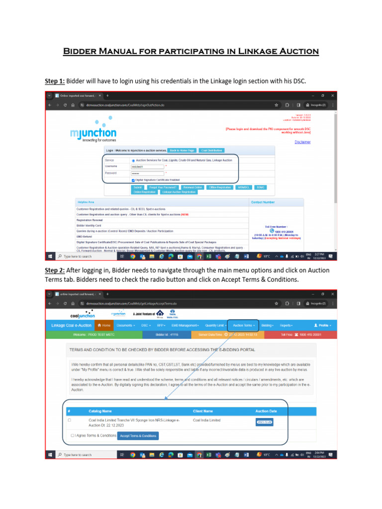 LInkage Bidder Manual - Auction Process | PDF