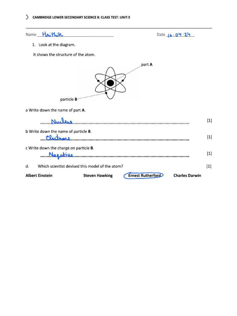 Chemistry - UNIT 5 - Extra Questions | PDF