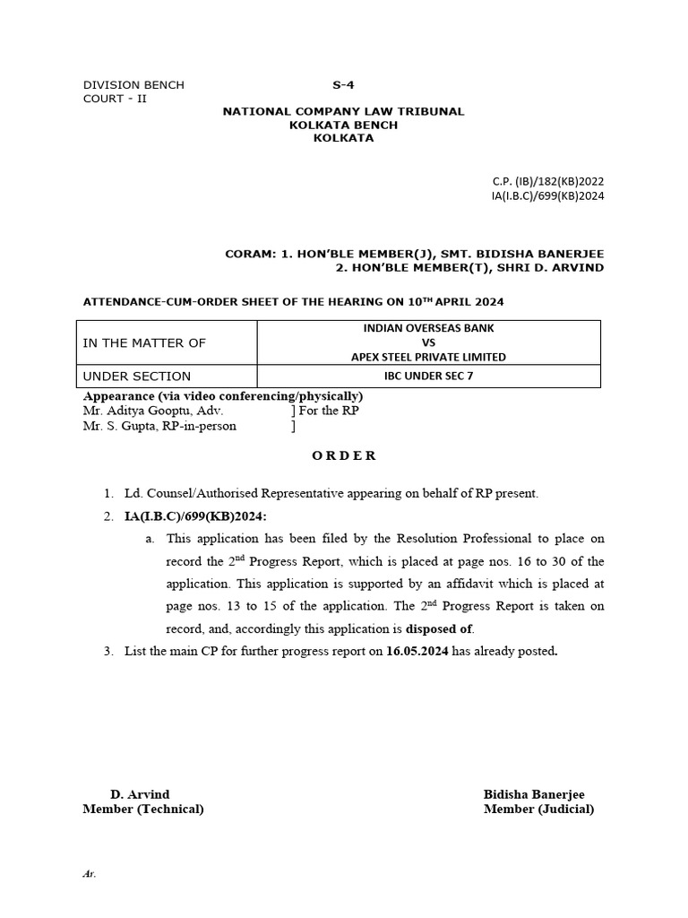 Order Dated 10.04.2024 | PDF