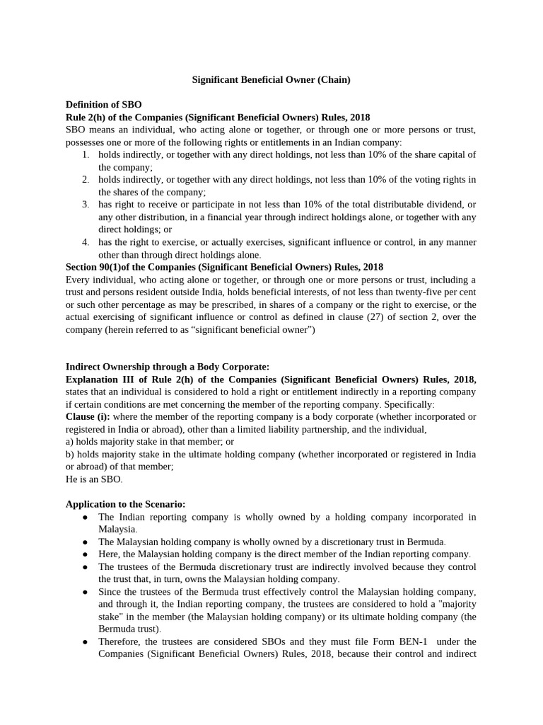 Significant Beneficial Owner | PDF | Companies | Trustee