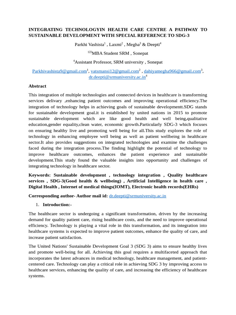 RESEARCH PAPER copy | PDF | Electronic Health Record | Survey Methodology