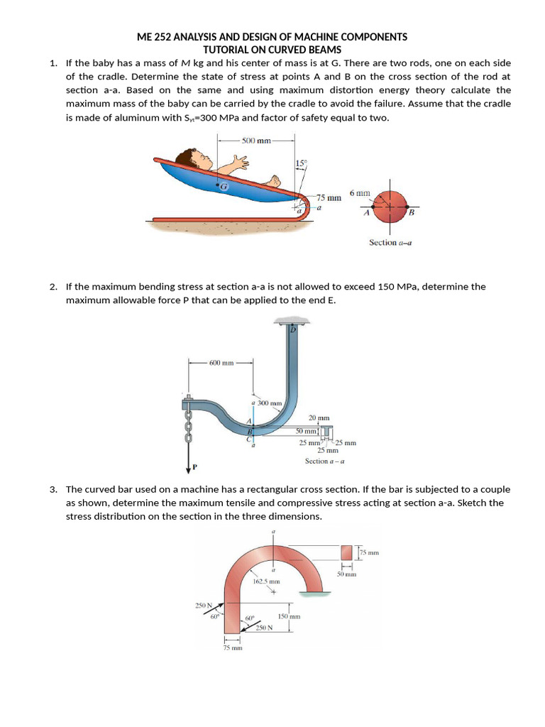 Me 252 Curved Beam Tutorial | PDF