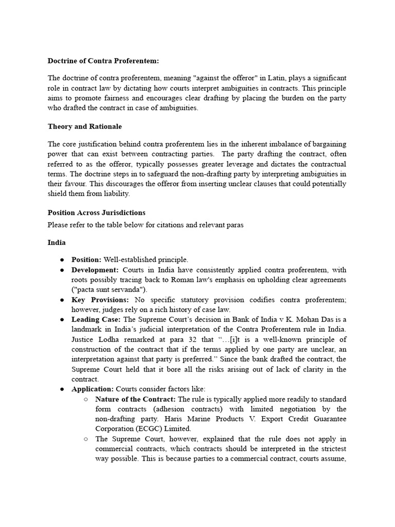 Understanding Contra Proferentem Doctrine | PDF | Private Law | Common Law