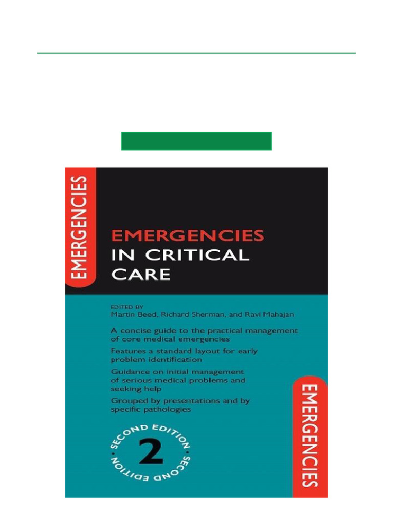 Critical Care Emergencies Guide | PDF | Intensive Care Medicine | Heart ...